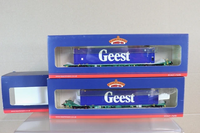 BACHMANN 37-309 INTERMODAL BOGIE CONTAINER WAGONS & 45ft GEEST ...