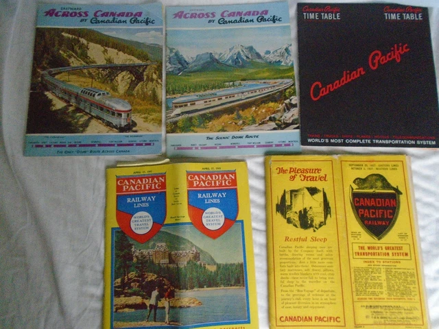 CANADIAN PACIFIC CP Railwayana Timetables Route Maps £10.77 - PicClick UK