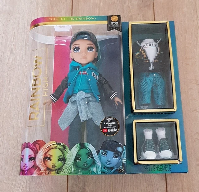 RAINBOW HIGH FASHION Doll -River Kendall- Teal Themed Boy Doll £35.00 ...