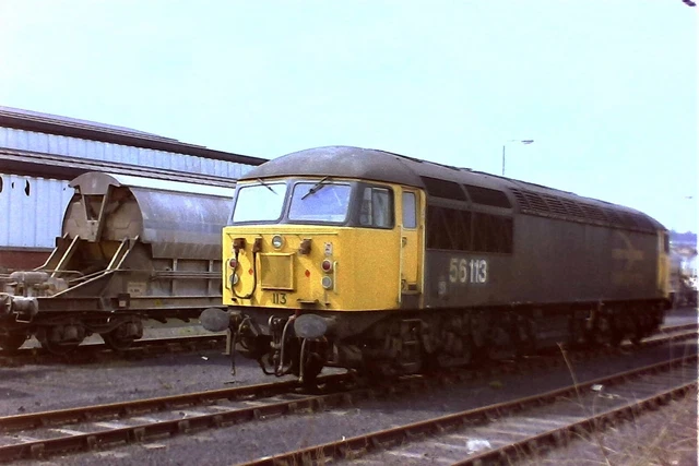 35MM RAILWAY COLOUR Negative Class 56 113 at Cliff Vale, Stoke on Trent ...