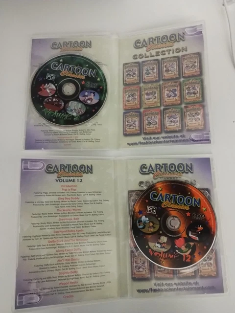 CARTOON CLASSICS DVD,S VOLUME 3 &12 PG Region Free Discs Like NewFREE ...