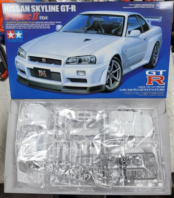 NISSAN SKYLINE GT-R V Spec II (R34) Tamiya 1/24 plastic model kit 24258 ...