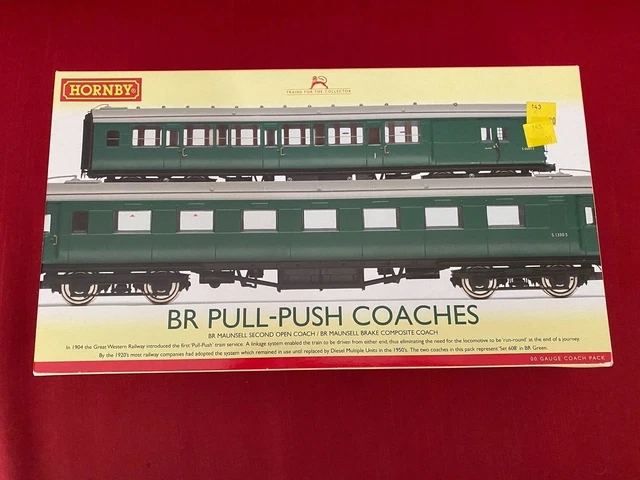 HORNBY BR PUSH Pull Coaches Green OO Gauge Unused In Box £41.03 ...