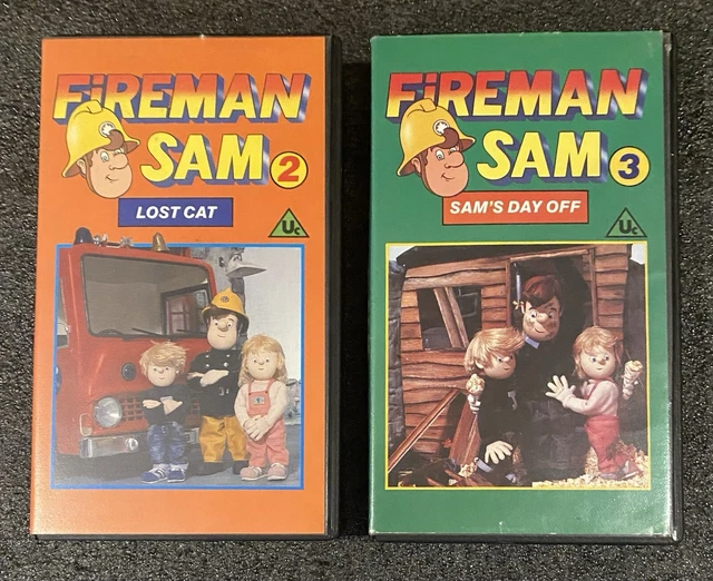 FIREMAN SAM VHS Video Tape Bundle X 2 - Lost Cat & Sam’s Day Off £31.91 ...