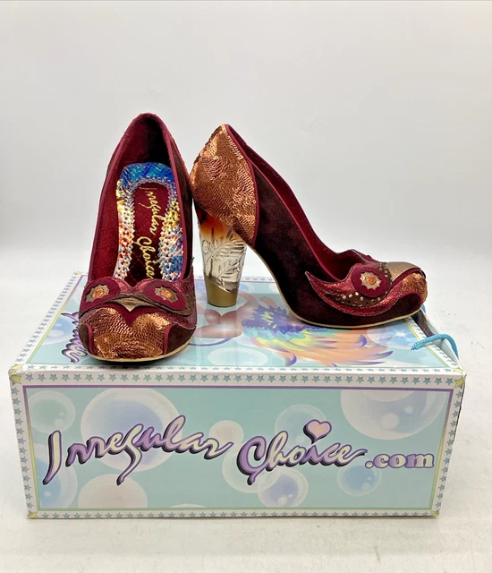 IRREGULAR CHOICE SHOES "Owls You Doing " Burgundy/Brown Size 37 Womens ...