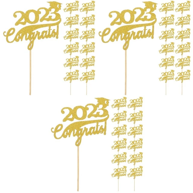 GRADUATION SEASON 75 Pcs Graduation 2023 Cake Topper Food Miniture ...