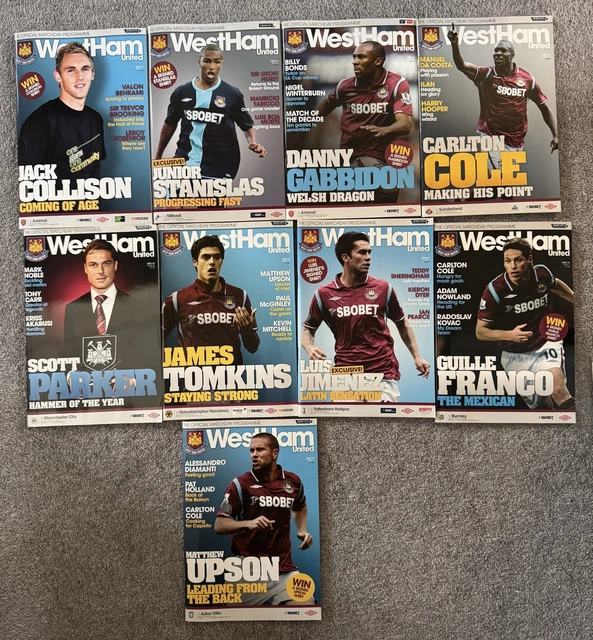 9 X WEST Ham United home programmes 2009-10 £3.30 - PicClick UK