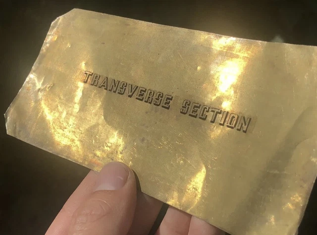 TRANSVERSE SECTION ANTIQUE Brass Architects Drawing Printing Template ...