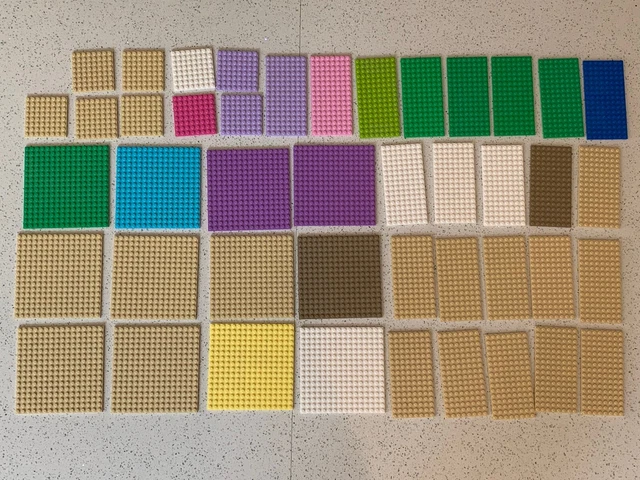 44 X LEGO Base Plate Bundle 16x16, 8x8, 8x16 - Excellent Condition ...