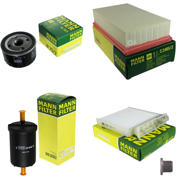 MANN-FILTER INSPECCIÓN SET Juego Filtros para Renault Clio III 1.6 16V ...