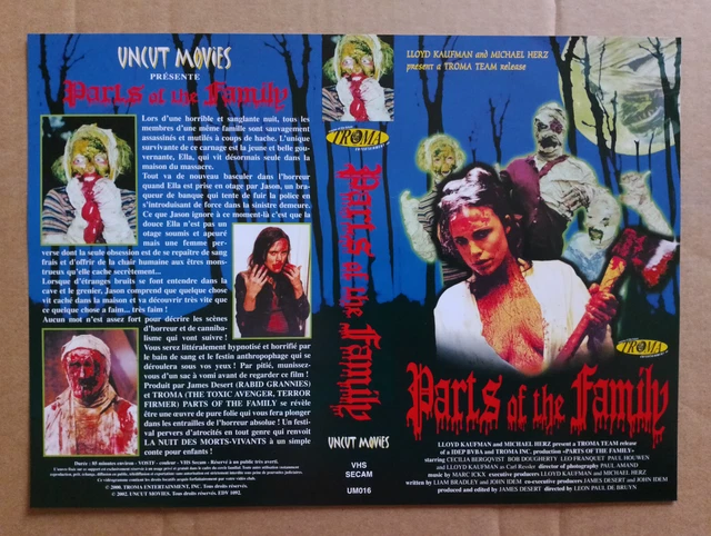 JAQUETTE VHS - Parts Of The Family - Vhs Sleeve - Horreur - Uncut ...