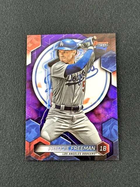 2023 BOWMAN'S BEST FREDDIE FREEMAN réfracteur violet /250 #55 Los ...