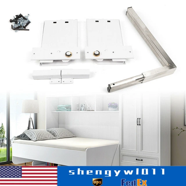 MURPHY WALL BED Spring Mechanism Hardware white Kit Horizontal Vertical ...