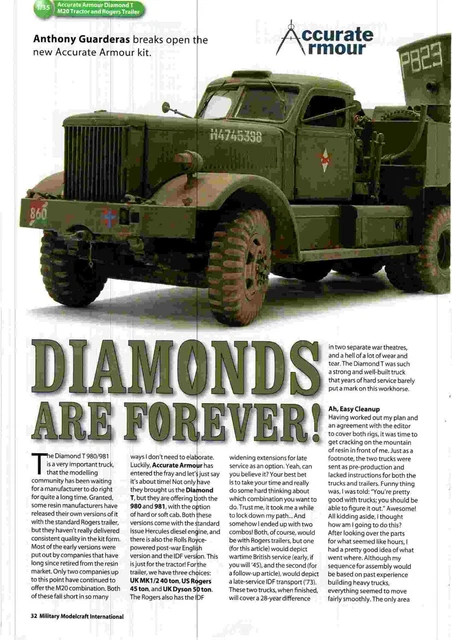 PPOT49 MODEL KIT Review - Accurate Armour Diamond T M20 Tractor £5.99 ...