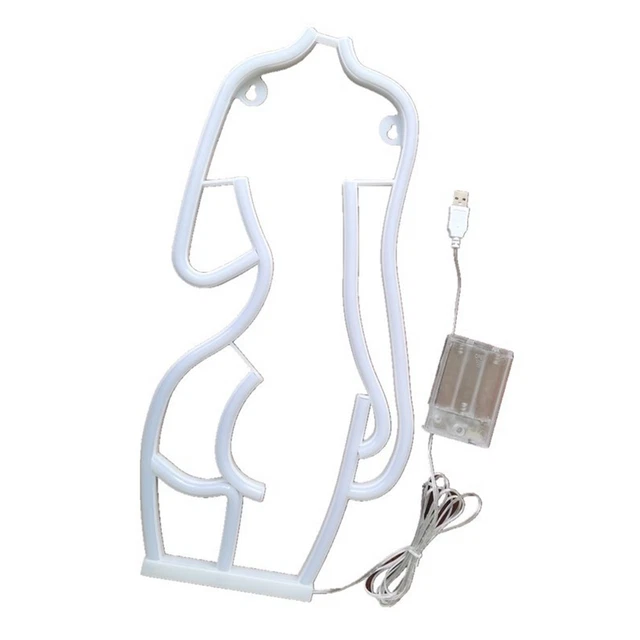 NEON SIGN, LADY Back LED Neon Lights Signs for Wall Decor Battery and ...