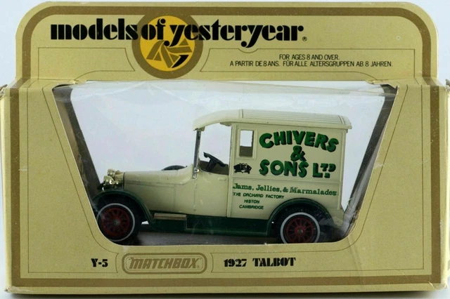 MATCHBOX Y-5 MODELS Of Yesteryear 1927 Talbot Chivers & Sons EUR 13,76 ...
