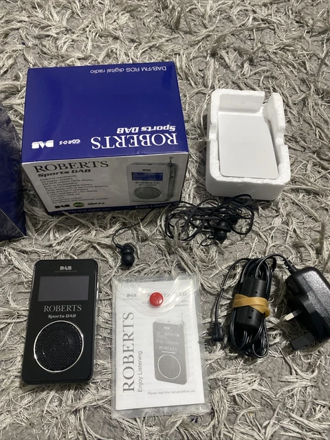 ROBERTS SPORTS DAB 2- DAB / DAB+ FM / RDS Pocket Radio. Complete in ...