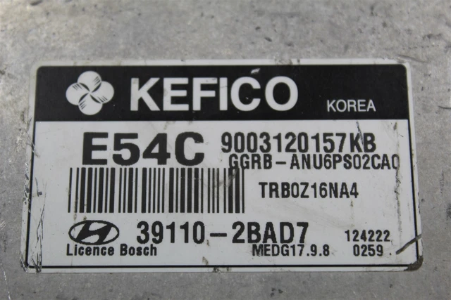 391102BAD7 HYUNDAI ACCENT 2012-2014 Engine Control Unit ECU Module 978 ...