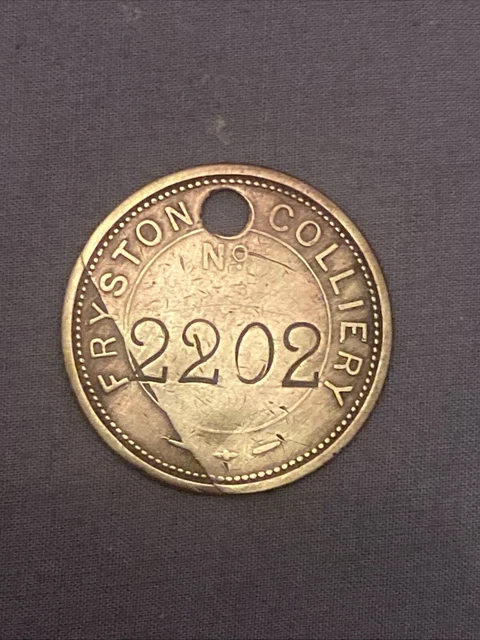 FRYSTON COLLIERY PIT Check Miners Lamp Tally £20.00 - PicClick UK