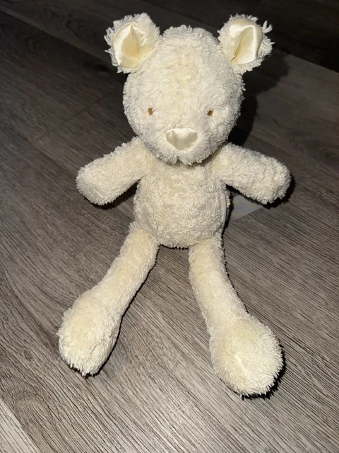 TESCO CUDDLE ME Friends cream Teddy Bear Soft Toy Plush Comforter satin ...