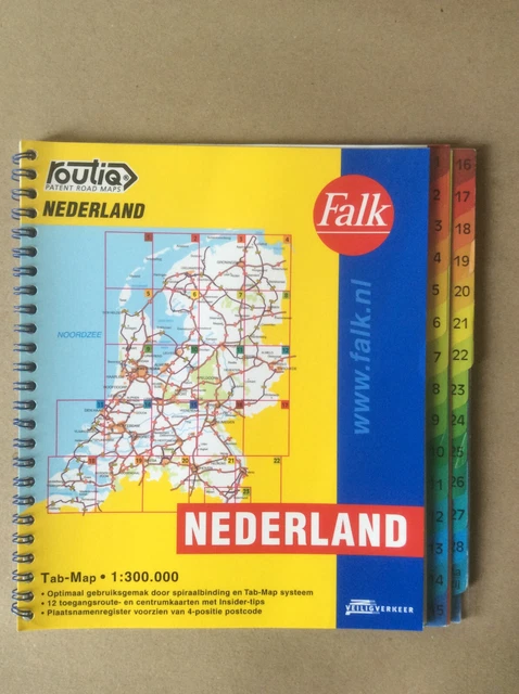 FALK * NEDERLAND / Pays-Bas * Carte Routière 1:300.000 Spirale * Falk ...