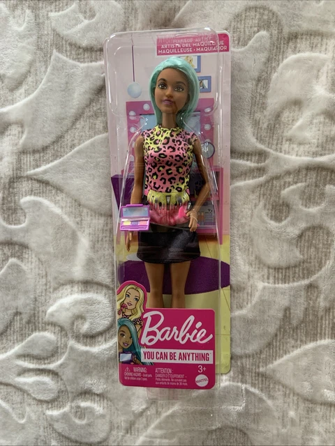 BARBIE YOU CAN Be Anything Makeup Artist Career Blue Hair Mattel NEW ...