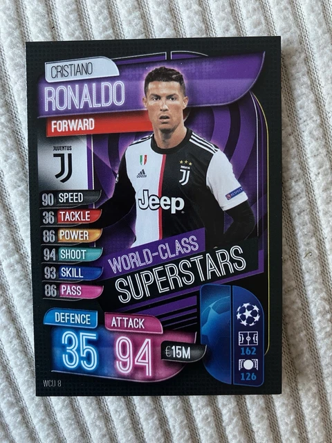 TOPPS MATCH ATTAX Cristiano Ronaldo Juventus World Class Superstars ...