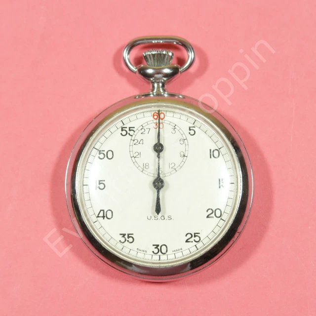 VINTAGE GALLET SWISS Made USGS US Geological Survey Timer Decimal ...