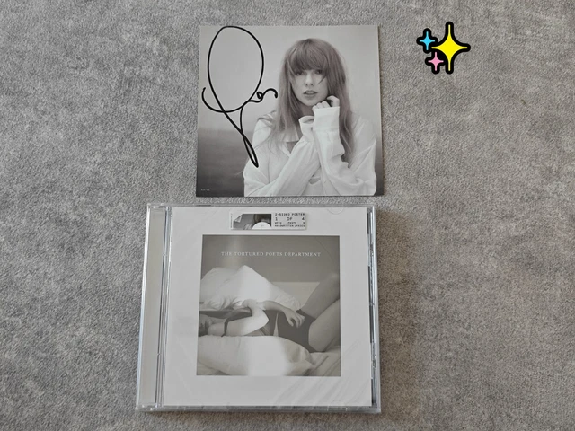 TAYLOR SWIFT THE Tortured Poets Department (TTPD) CD with Hand Signed ...