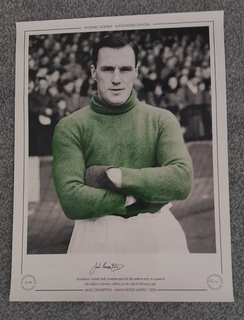 MANCHESTER UNITED JACK Crompton Signed Limited Edition Print With COA £ ...
