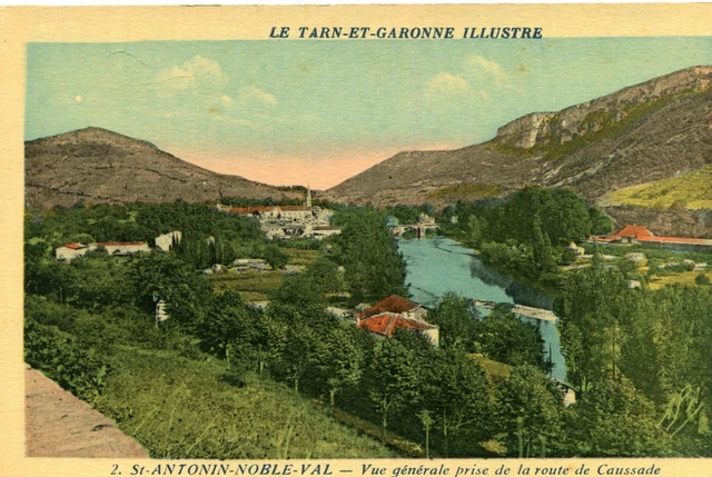 CARTE SAINT ANTONIN NOBLE VAL Vue générale prise de la Route de Caussade EUR 3,45 - PicClick FR