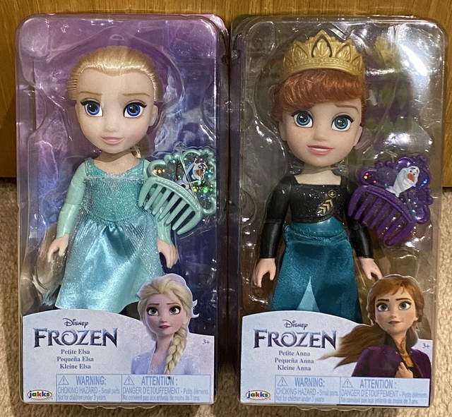 NEW DISNEY FROZEN Petite Anna & Elsa 6" Mini Dolls With Combs - 2 Dolls ...