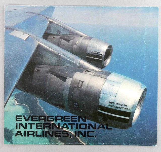 EVERGREEN INTERNATIONAL AIRLINES Airline Brochure Cabin Pictures £29.95 ...