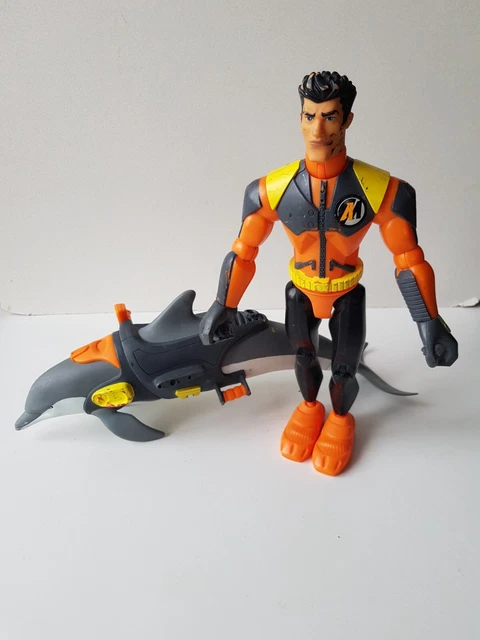 FIGURINE ARTICULÉE ACTION MAN Surf Patrol Axel & Dauphin - HASBRO 2005 ...