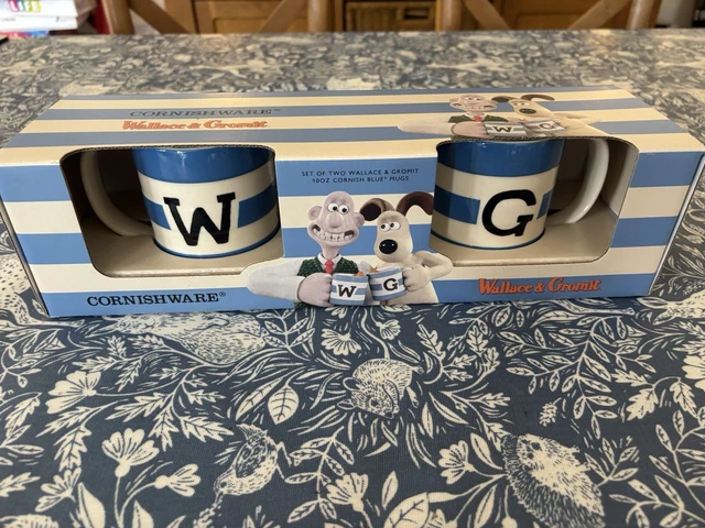 WALLACE AND GROMIT Cornishware 10oz Mug Set £42.32 - PicClick UK