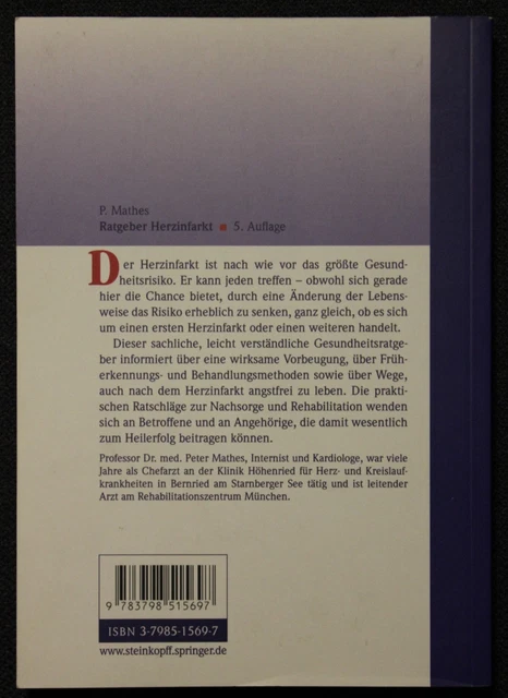 RATGEBER HERZINFARKT VON Prof. Dr. med. Peter Mathes, Taschenbuch EUR 2 ...
