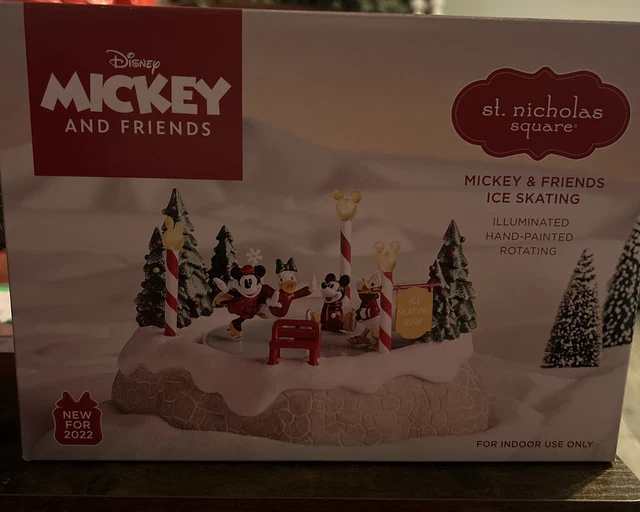 ST NICHOLAS SQUARE Christmas Village Disney Mickey & Friends Ice ...