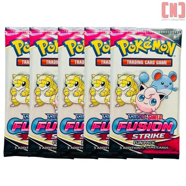 5 X PACKS amusants Fusion Strike Pokémon TCG (paquets d'échantillons de ...