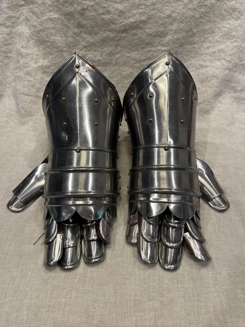 MEDIEVAL SUIT OF Armor reticulated gauntlets gloves $99.00 - PicClick