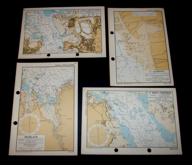 WW2 OVERLORD 4 Planning maps for D-DAY invasion of FRANCE - 1943 ST ...