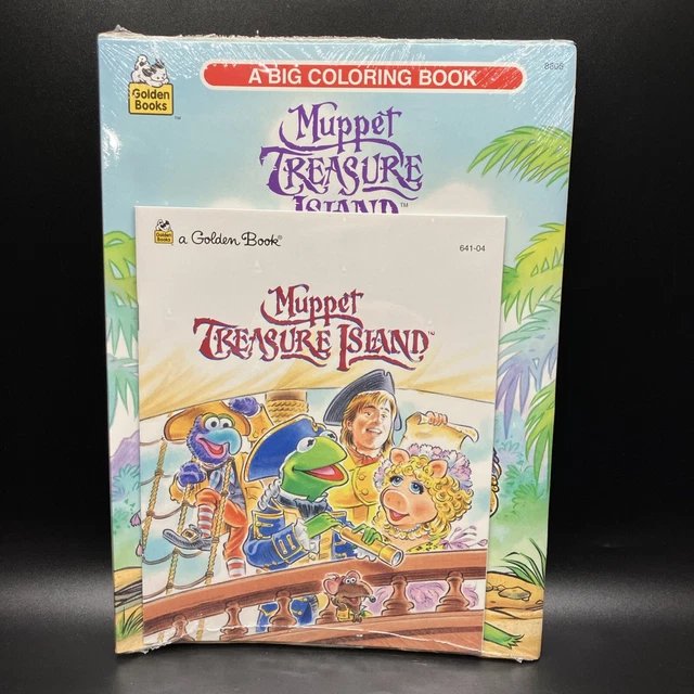 MUPPET TREASURE ISLAND 2 Big Coloring Book & 1 Golden Book Set Favorite ...