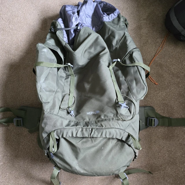 EUROHIKE FULLY ADJUSTABLE Nepal 85l Rucksack Ventilated Back Panel £30. ...