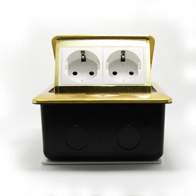 FLOOR SOCKET 2X socket floor socket recessed socket 16A 230V bronze £48 ...