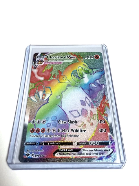 POKEMON CHARIZARD VMAX Rainbow Rare Champions Path 074/073 Mint EUR 131 ...