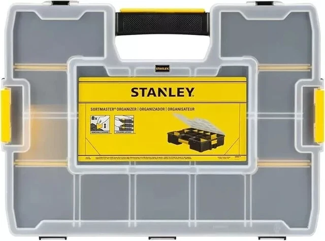 STANLEY SORTMASTER PRO Tool Organiser Screws Nails Storage Case Box ...