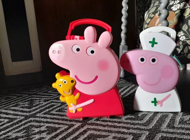 PEPPA PIG Carry Case And Doctor Medical Case Kids Pretend Play Sets £17 ...