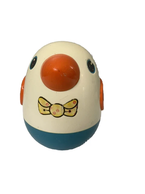 VTG PLAYSKOOL WEEBLE Wobble Roly Poly Musical Chime Bird Penguin Baby ...
