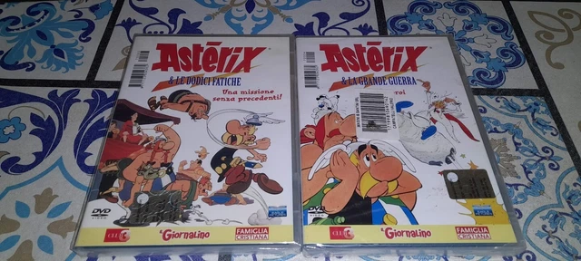 2 DVD NUOVI Asterix E La Grande Guerra/Asterix E Le 12 Fatiche Audio ...