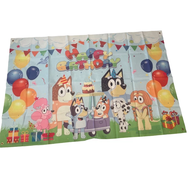 BLUEY BIRTHDAY THEME Backdrop Wall Banner Birthday Party Photo ...