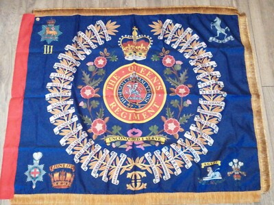 THE QUEEN'S REGIMENT 6th/7th Battalion Regimental Colours flag £25.00 ...